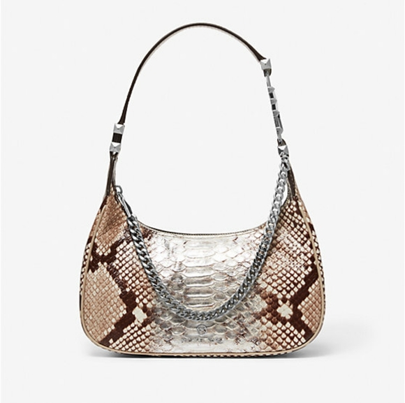Michael Kors | Bags | Michael Kors Piper Small Twotone Snake Embossed ...